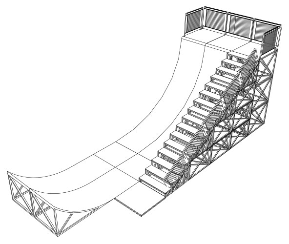 Ramp for disabled simple black outline climb Vector Image