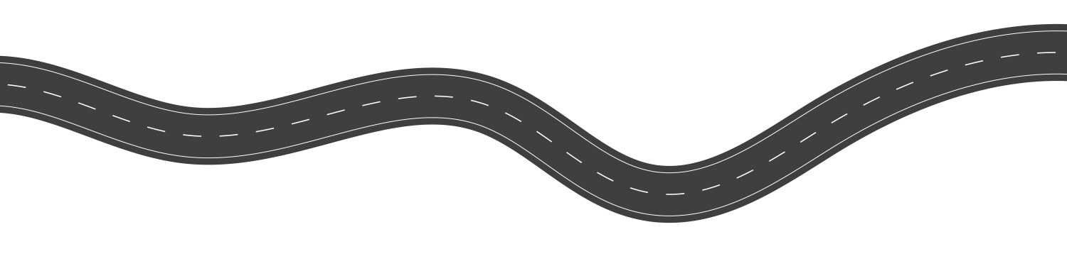 Wavy road with winding curves and horizontal path Vector Image