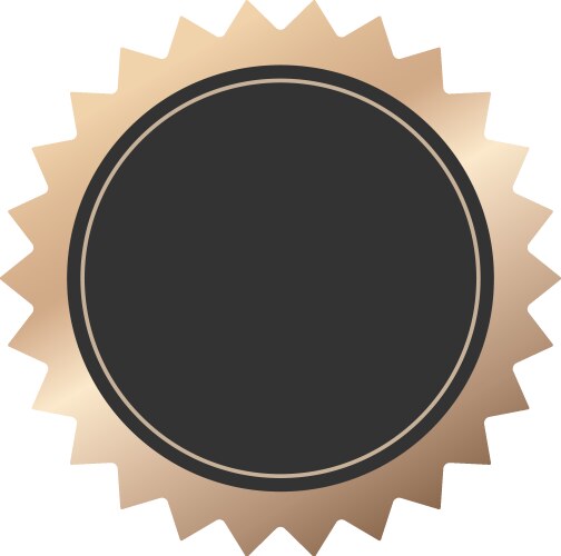 Black round blank label template Royalty Free Vector Image