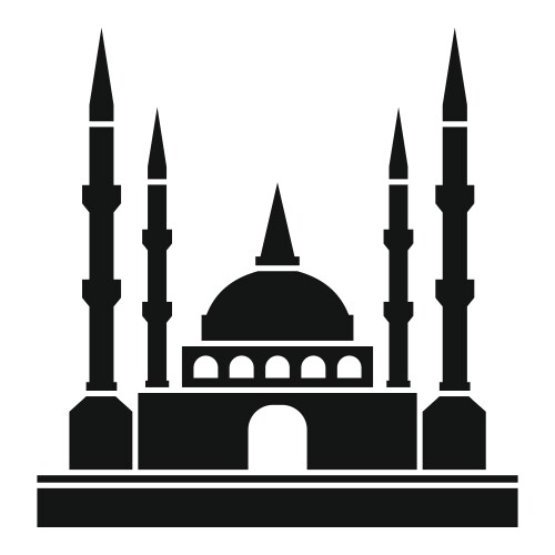 Mosque icon flat design isolated Royalty Free Vector Image