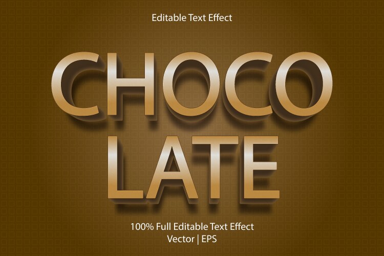 Chocolate editable text effect cartoon style Vector Image