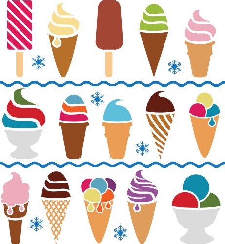 Sweet ice cream amp popsicle seamless pattern Vector Image