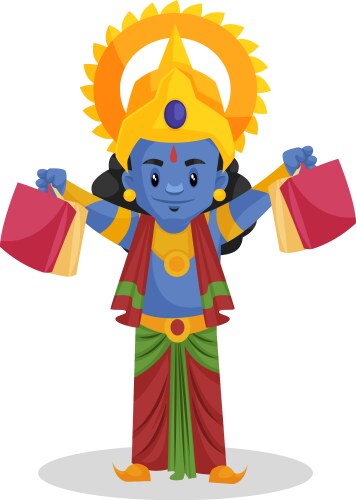 Lord rama with arrow killing ravana in navratri Vector Image