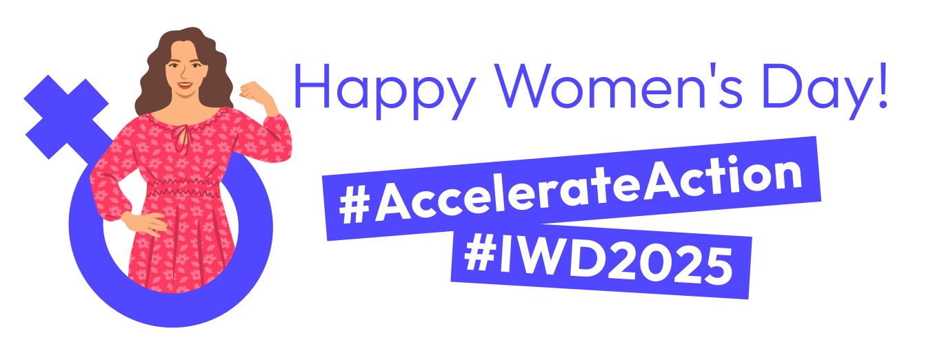 Accelerate action single line drawing of iwd 2025 Vector Image