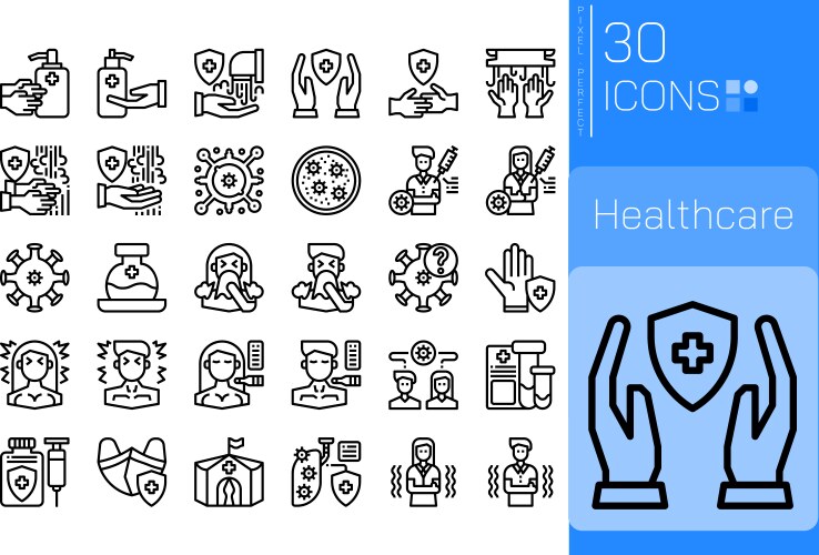 Healthcare outline set 2 Royalty Free Vector Image