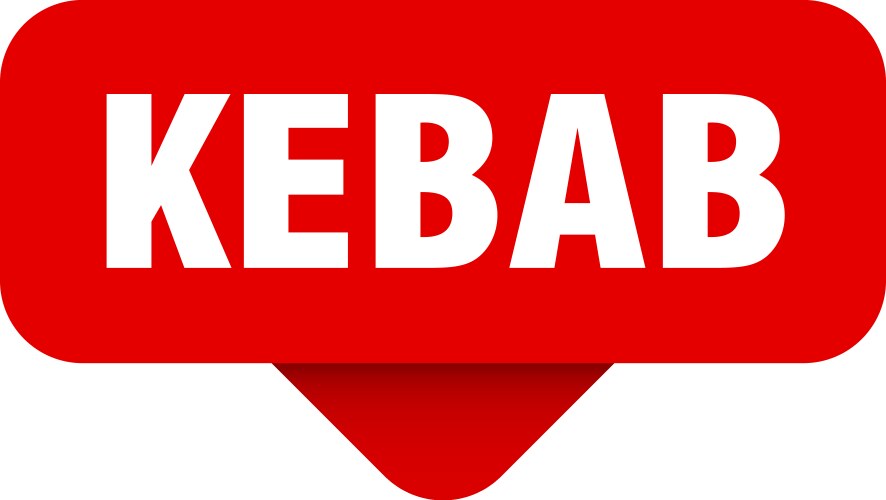 Kebab sticker sign on transparent background Vector Image