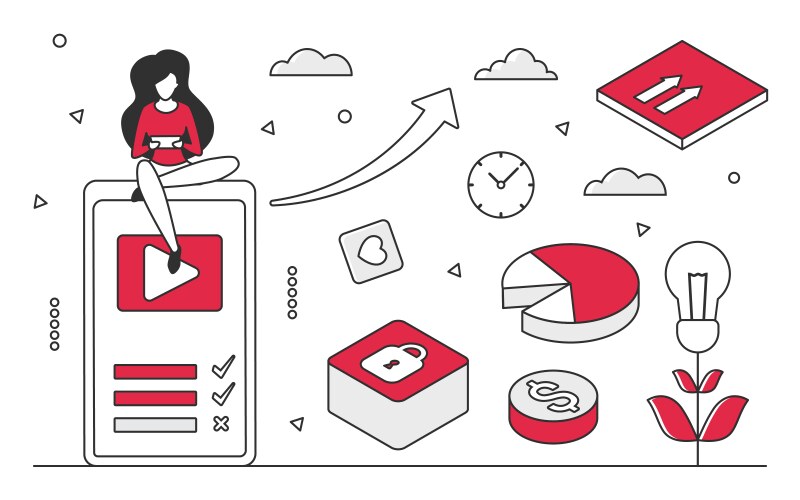 Business marketing and sales logo Royalty Free Vector Image