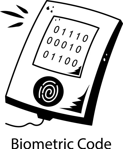 Biometric identification Royalty Free Vector Image