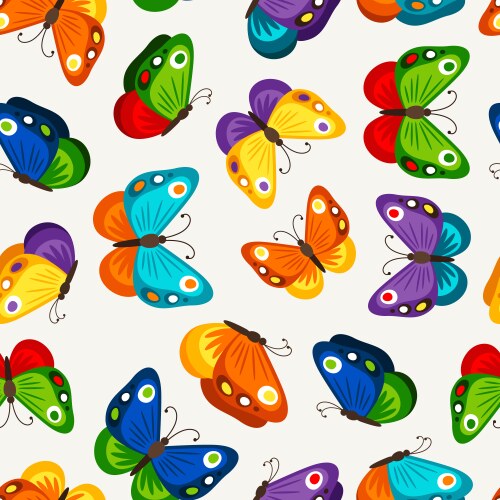 Cute seamless butterfly pattern Royalty Free Vector Image