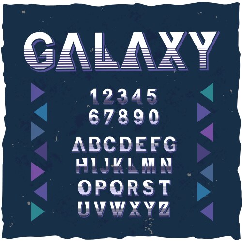 Cartoon space font universe type galaxy typeface Vector Image