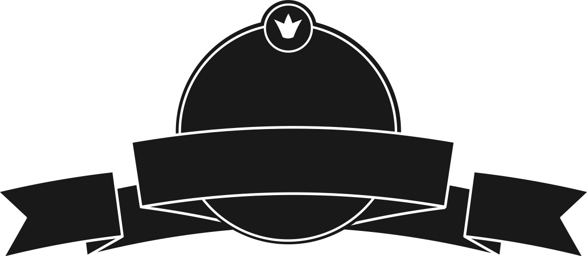 Round black emblem template premium badge Vector Image