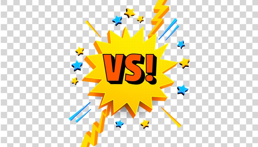 Vs versus template on transparent Royalty Free Vector Image