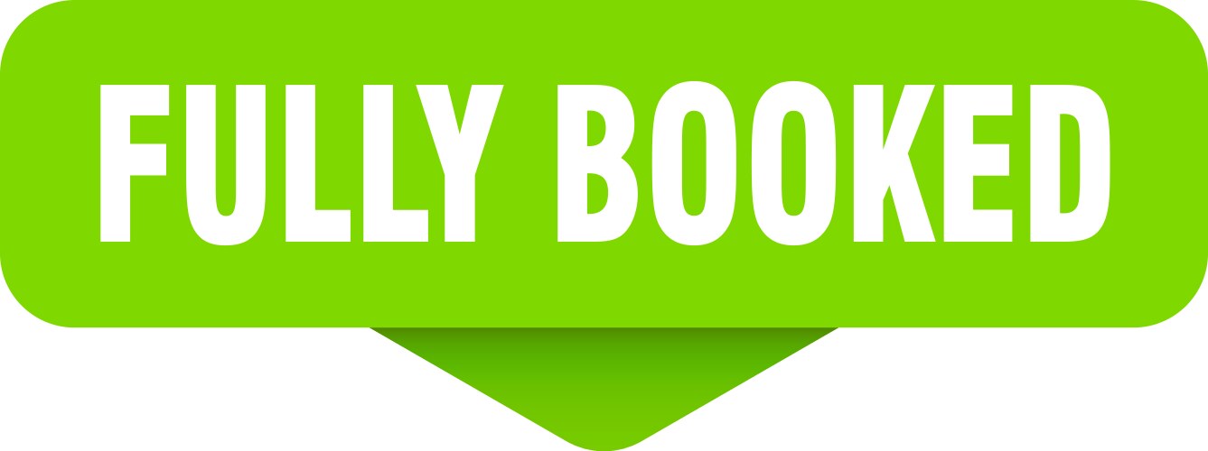 Fully booked sticker sign Royalty Free Vector Image
