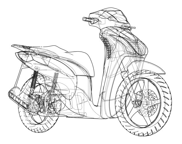 Scooter Blueprint Vector Images (over 110)