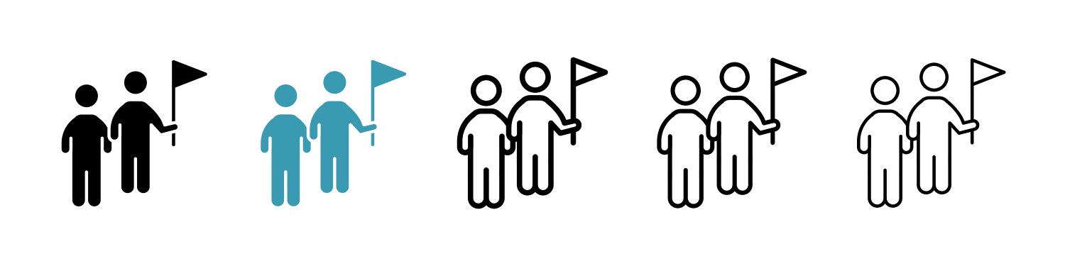 Tour guide people icon Royalty Free Vector Image