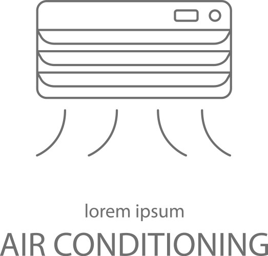 Air conditioning split system outdoor and indoor Vector Image