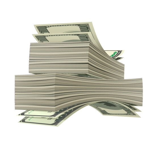 Stack of money Royalty Free Vector Image - VectorStock