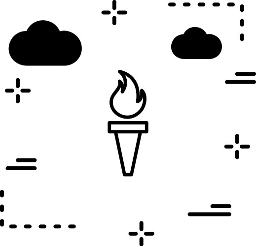 Olympic fire icon Royalty Free Vector Image - VectorStock