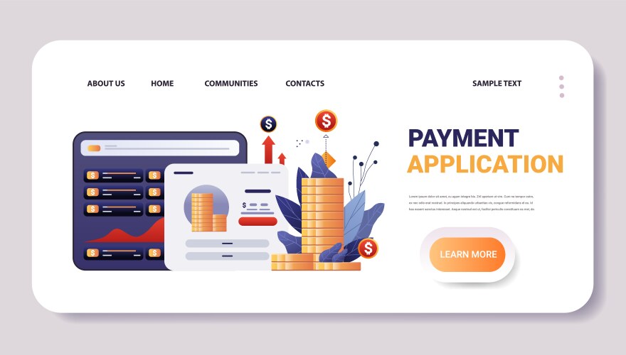 Online banking smart wallet payment application Vector Image Online banking smart wallet payment application Vector Image