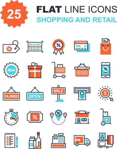 Shopping signs Royalty Free Vector Image - VectorStock