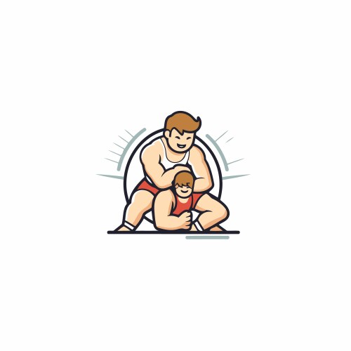 Sumo wrestler logo sumo wrestler logo sumo Vector Image