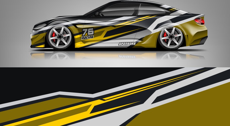 Racing Stripe Car Decal Wrap Royalty Free Vector Image