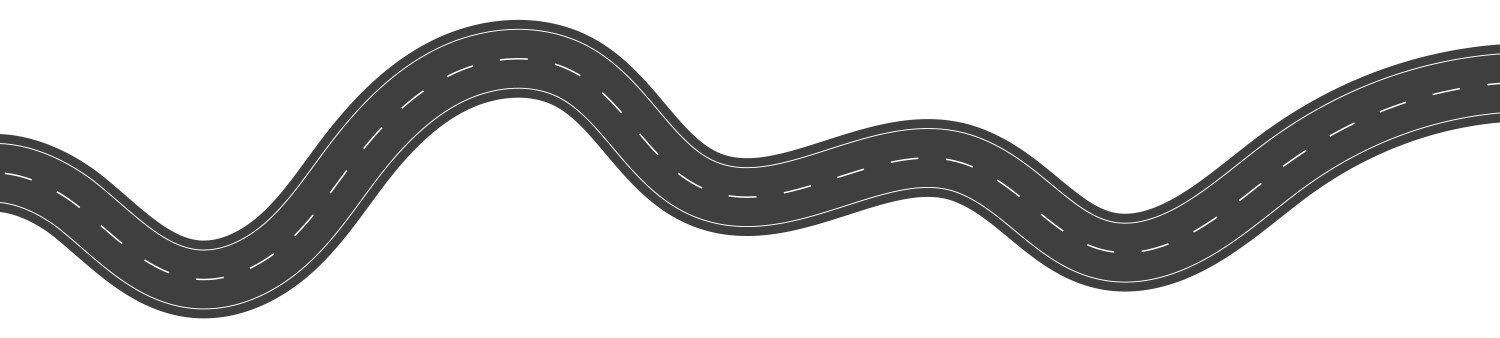 Wavy road with winding curves and horizontal path Vector Image