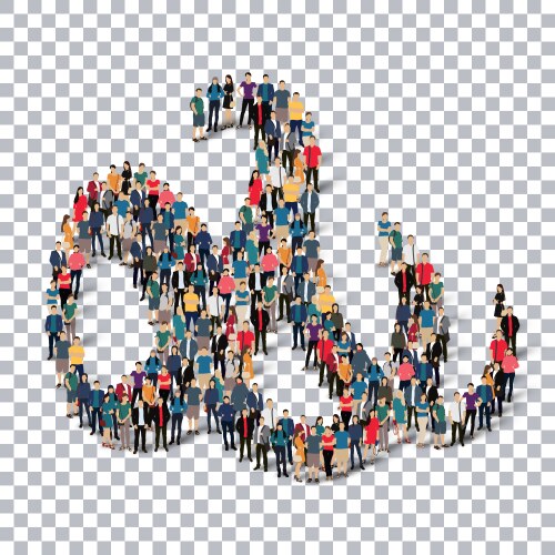 Abstract business symbol people transparency Vector Image