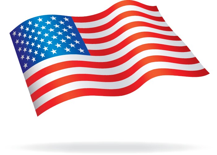 American flag Royalty Free Vector Image - VectorStock