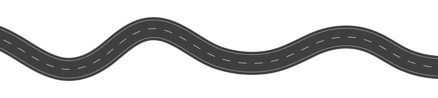 Wavy road with winding curves and horizontal path Vector Image