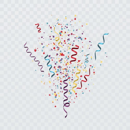Radiant red confetti burst Royalty Free Vector Image