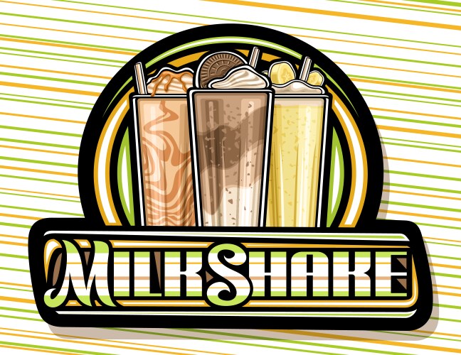 Logo for milkshakes Royalty Free Vector Image - VectorStock