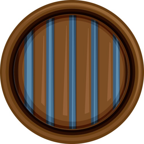 Round window with glass Royalty Free Vector Image