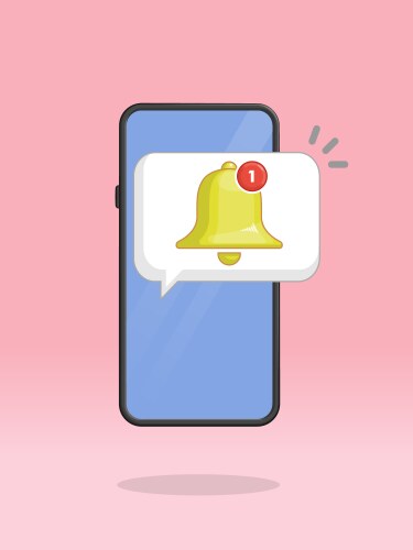 Smartphone bell push notification numbered alert – Royalty-Free Vector ...