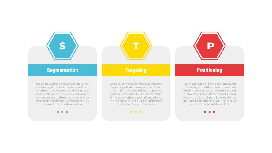 Stp marketing analysis infographics template Vector Image