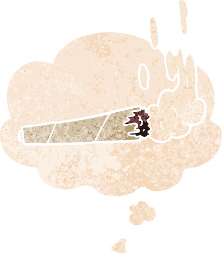 Joint or spliff drug consumption marijuana Vector Image