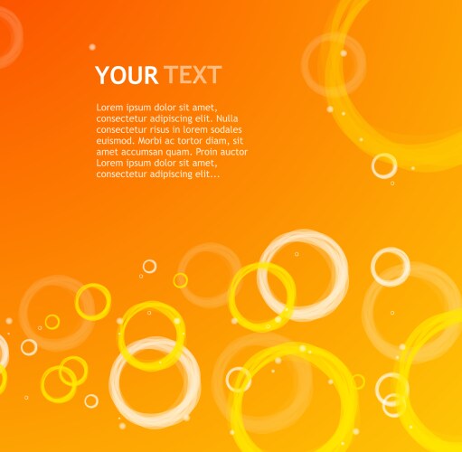 Orange bubble background Royalty Free Vector Image