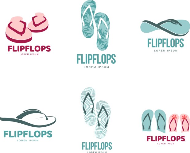 Flip flop logo Vector Images & Graphics for Commercial Use | VectorStock