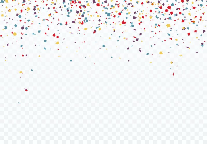 Colorful confetti celebration banner design Vector Image