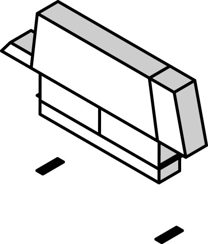 Drafting triangle architectural drafter isometric Vector Image