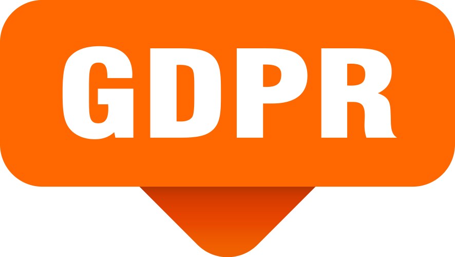 Gdpr sticker sign on transparent background Vector Image