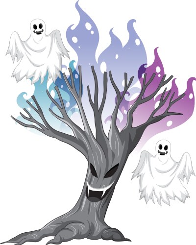 Scary ghost in form rags Royalty Free Vector Image