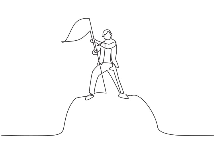 One continuous single line of man ruku sholat Vector Image