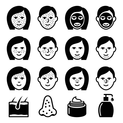 Set cartoon face Royalty Free Vector Image - VectorStock