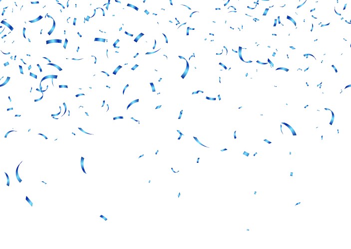 Purple confetti falling paper ribbons isolated Vector Image