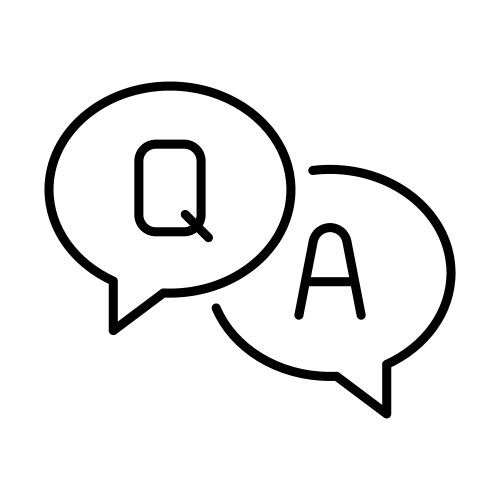 Question mark line answer sign Royalty Free Vector Image