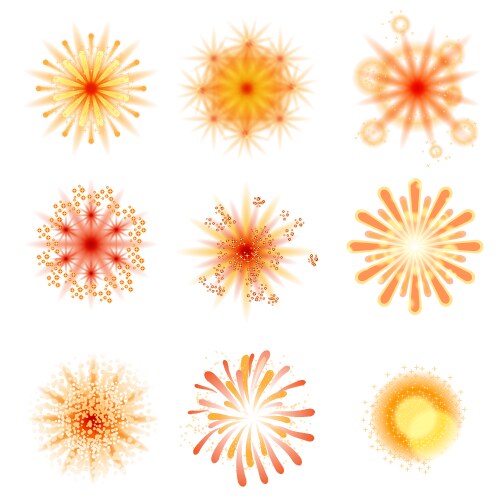 Fireworks set Royalty Free Vector Image - VectorStock