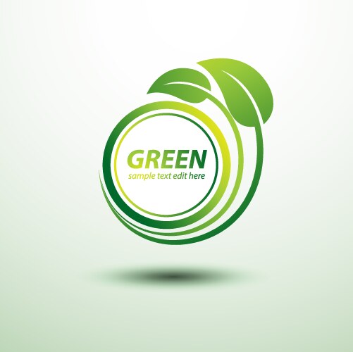 Recycle green leaf environment logo Royalty Free Vector