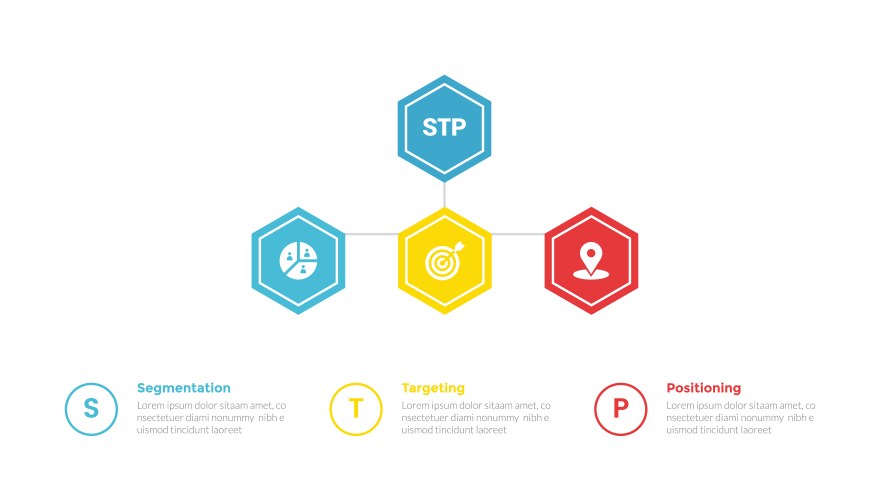 Stp marketing analysis infographics template Vector Image