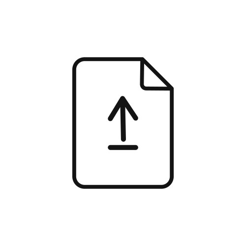 Upload logo sign outline Royalty Free Vector Image